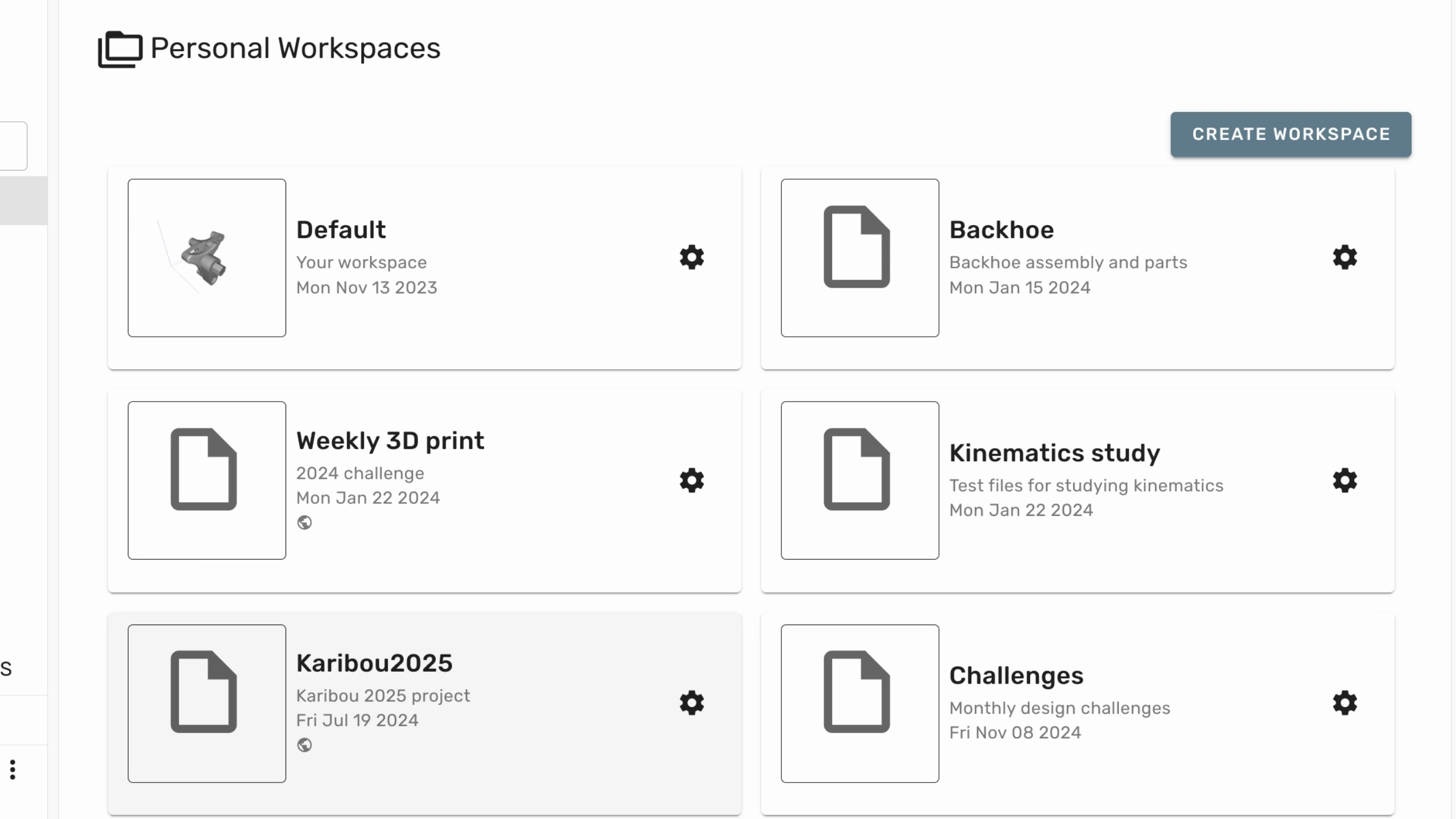 Create a new workspace – Ondsel Lens